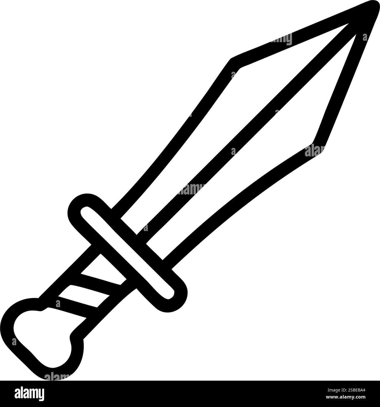 Enchanted Sword Line Art Drawing Stock Vector Image & Art - Alamy