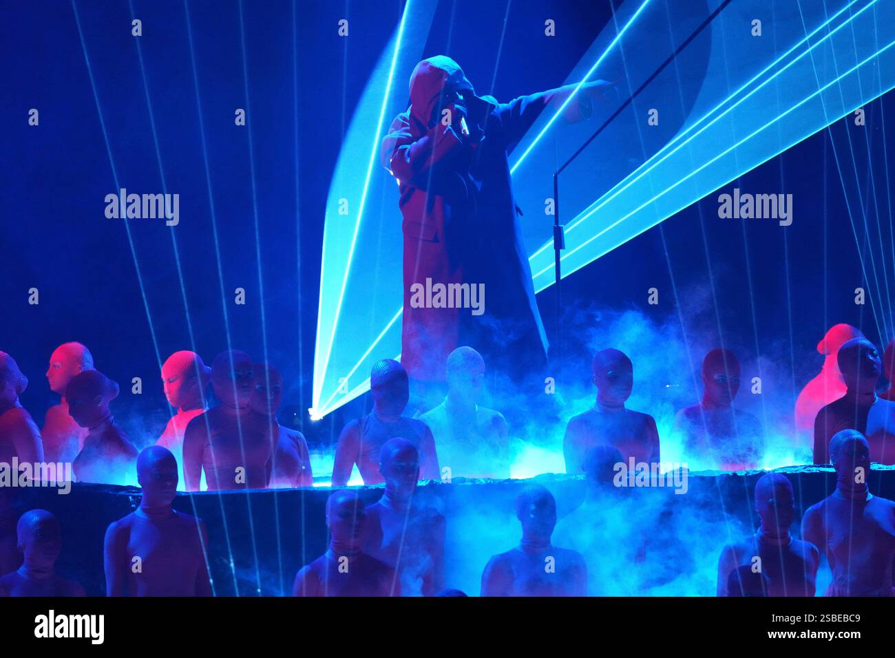 The Weeknd performs a medley during the 67th annual Grammy Awards on ...