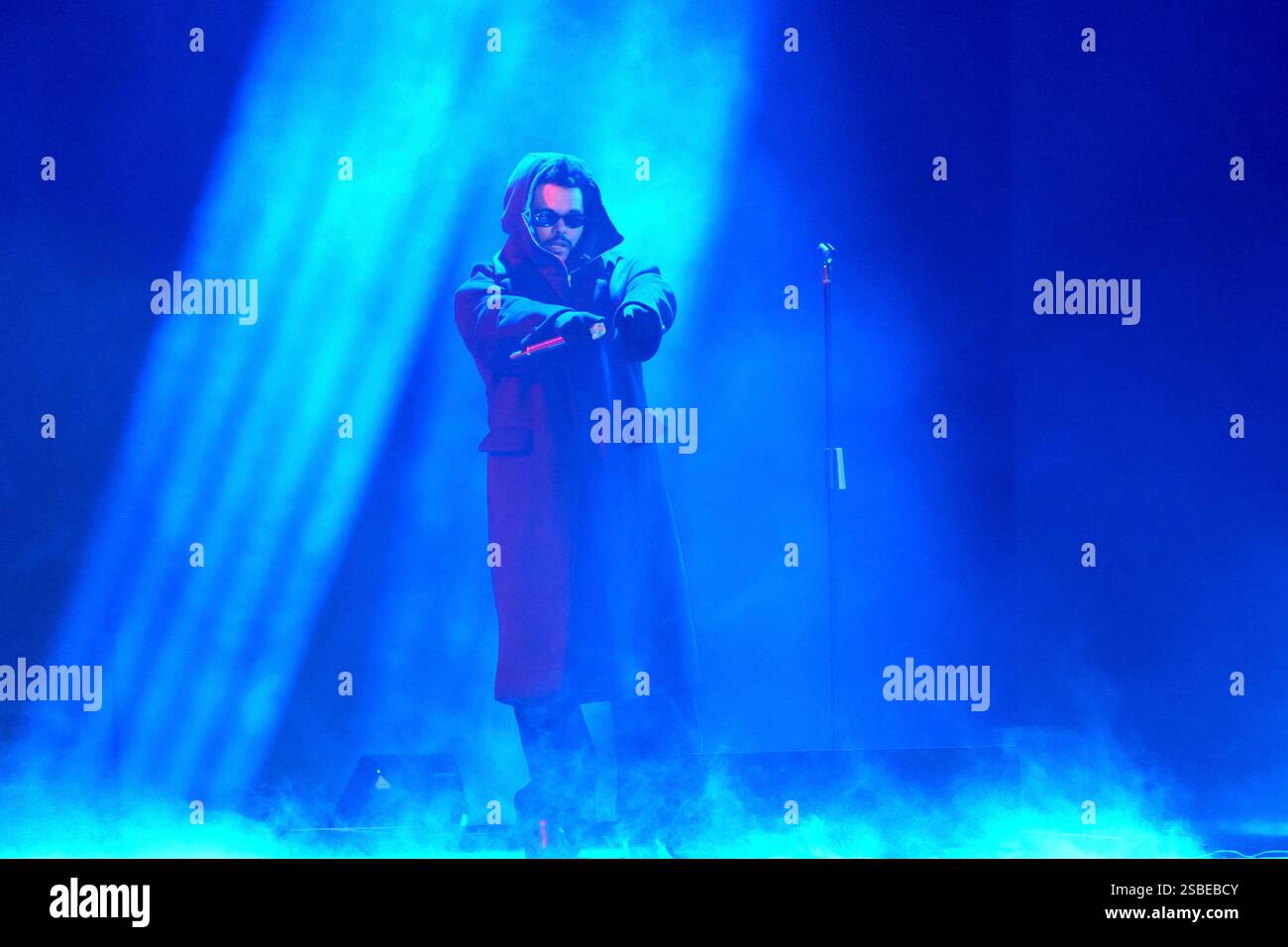 The Weeknd performs a medley during the 67th annual Grammy Awards on ...