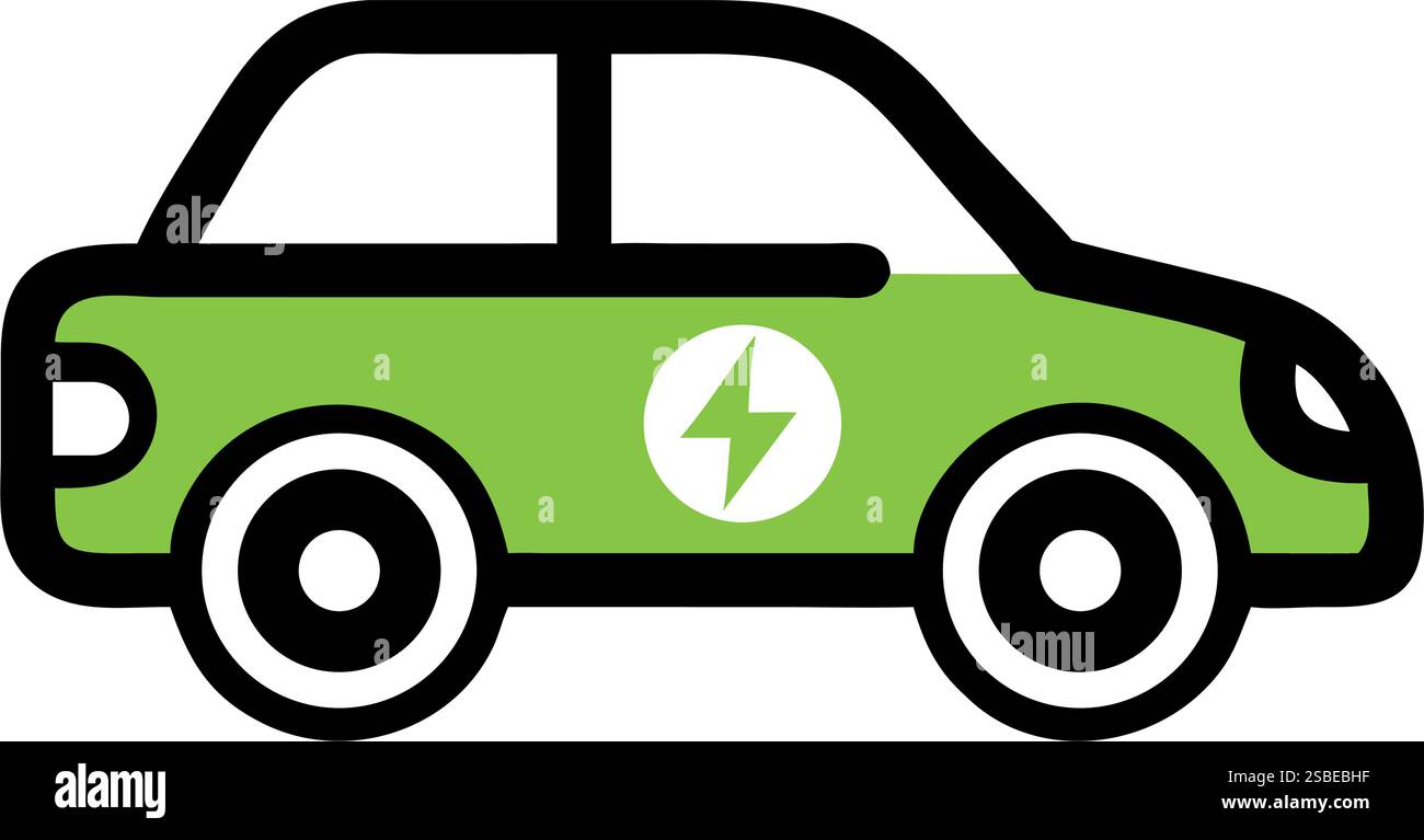 Electric Car Sustainable Vehicle Energy Stock Vector Image & Art - Alamy