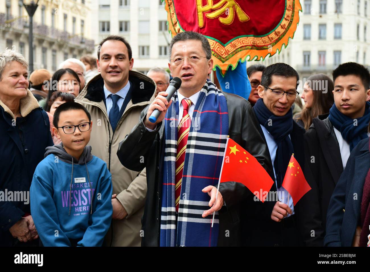 Lyon, France. 01st Feb, 2025. Mr. YU Jiang, Consul General of China ...