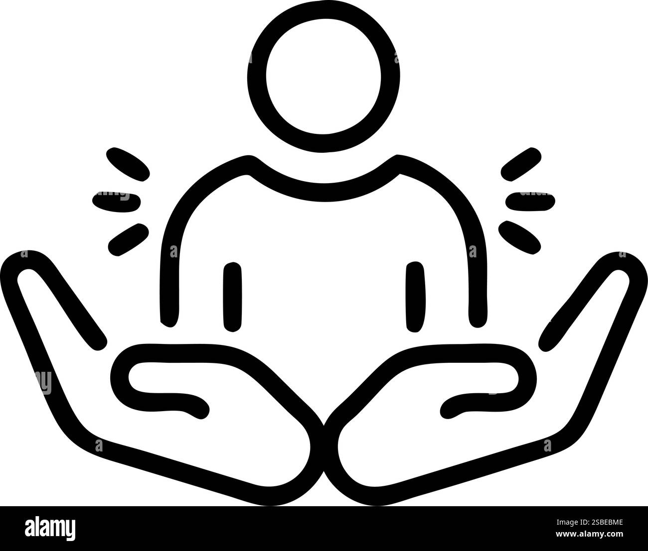 Meditation Pose Mindfulness Icon Stock Vector Image & Art - Alamy