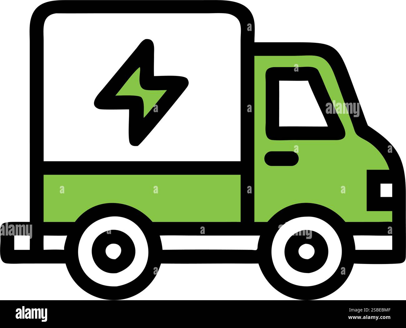 Electric Delivery Truck Sustainable Energy Stock Vector Image & Art - Alamy