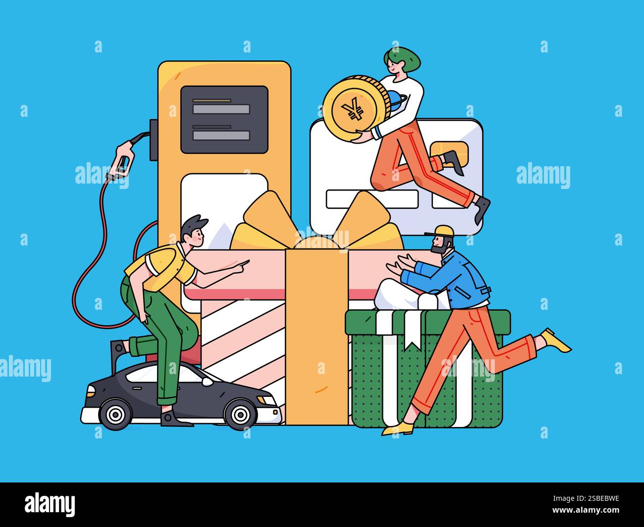 Vector Internet operation hand-drawn illustration of people getting ...