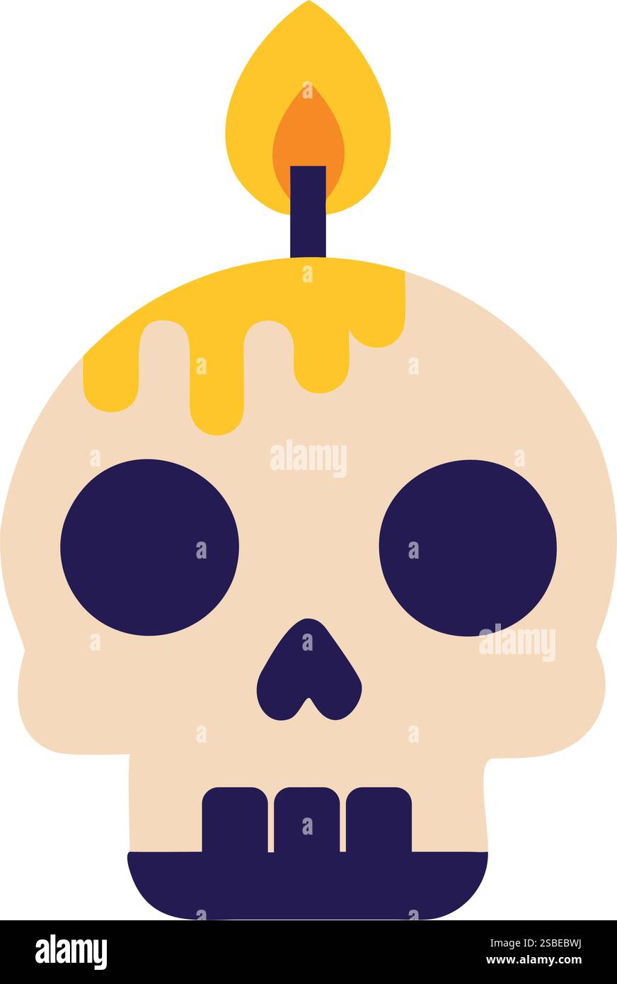 Skull Candle Occult Ritual Illustration Stock Vector Image & Art - Alamy