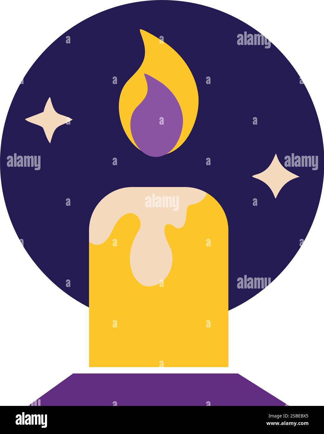 Magic Candle Ritual Flame Illustration Stock Vector Image & Art - Alamy