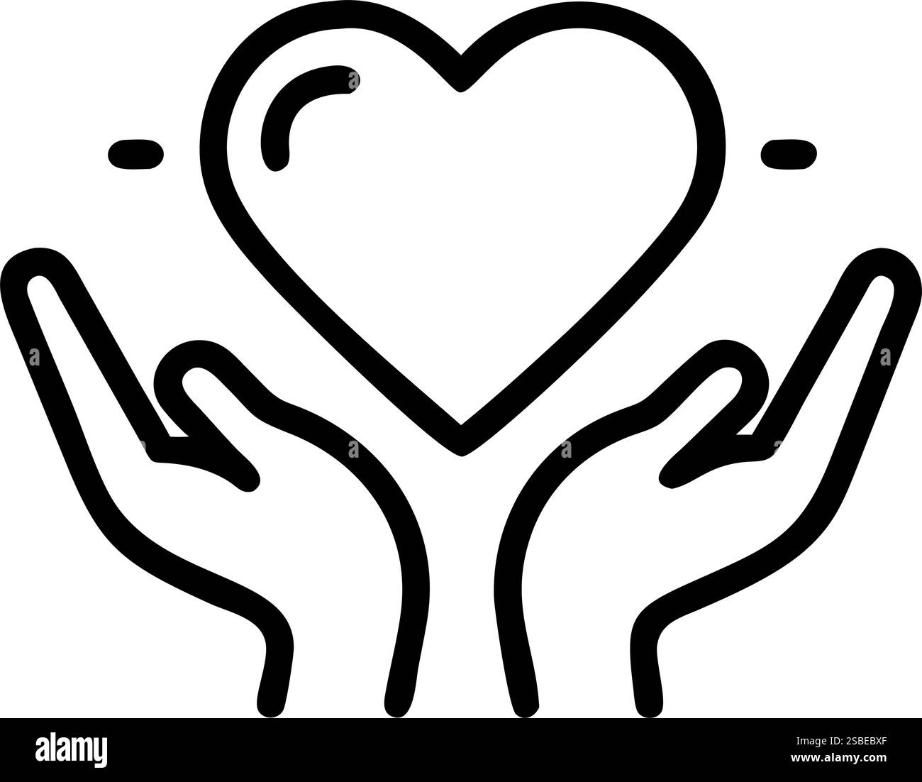 Hands Holding Heart Care Symbol Stock Vector Image & Art - Alamy