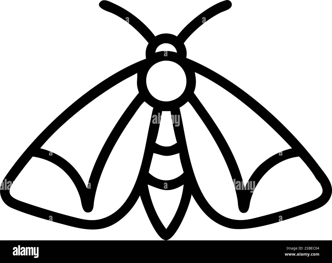 Moth Mystic Symbol Line Art Illustration Stock Vector Image & Art - Alamy