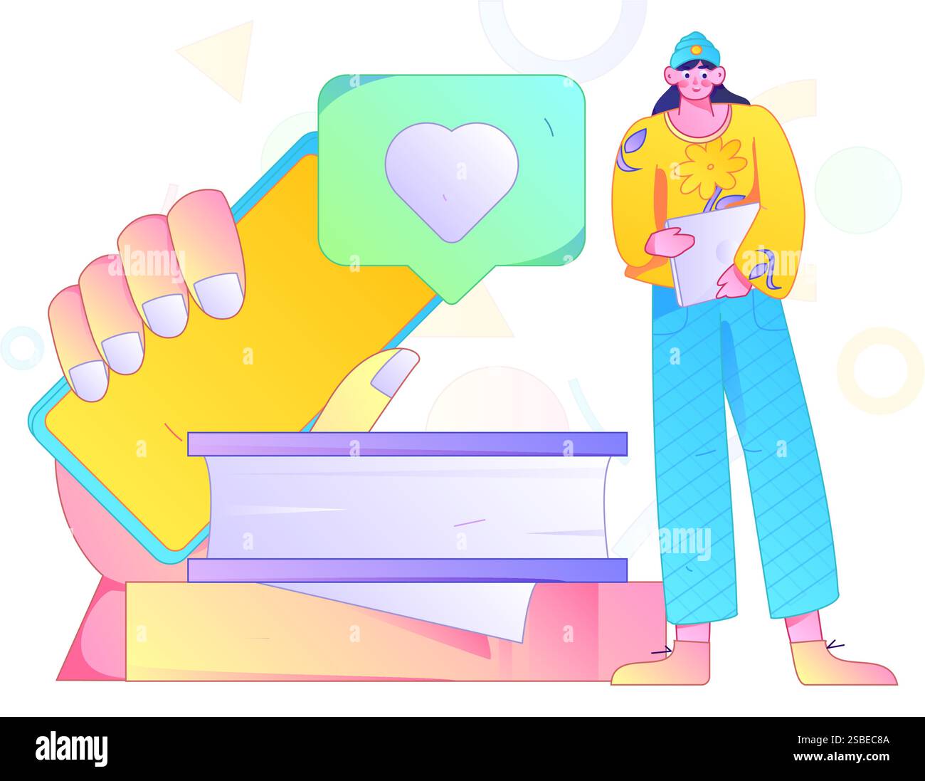 Check-in character flat vector concept operation hand-drawn ...