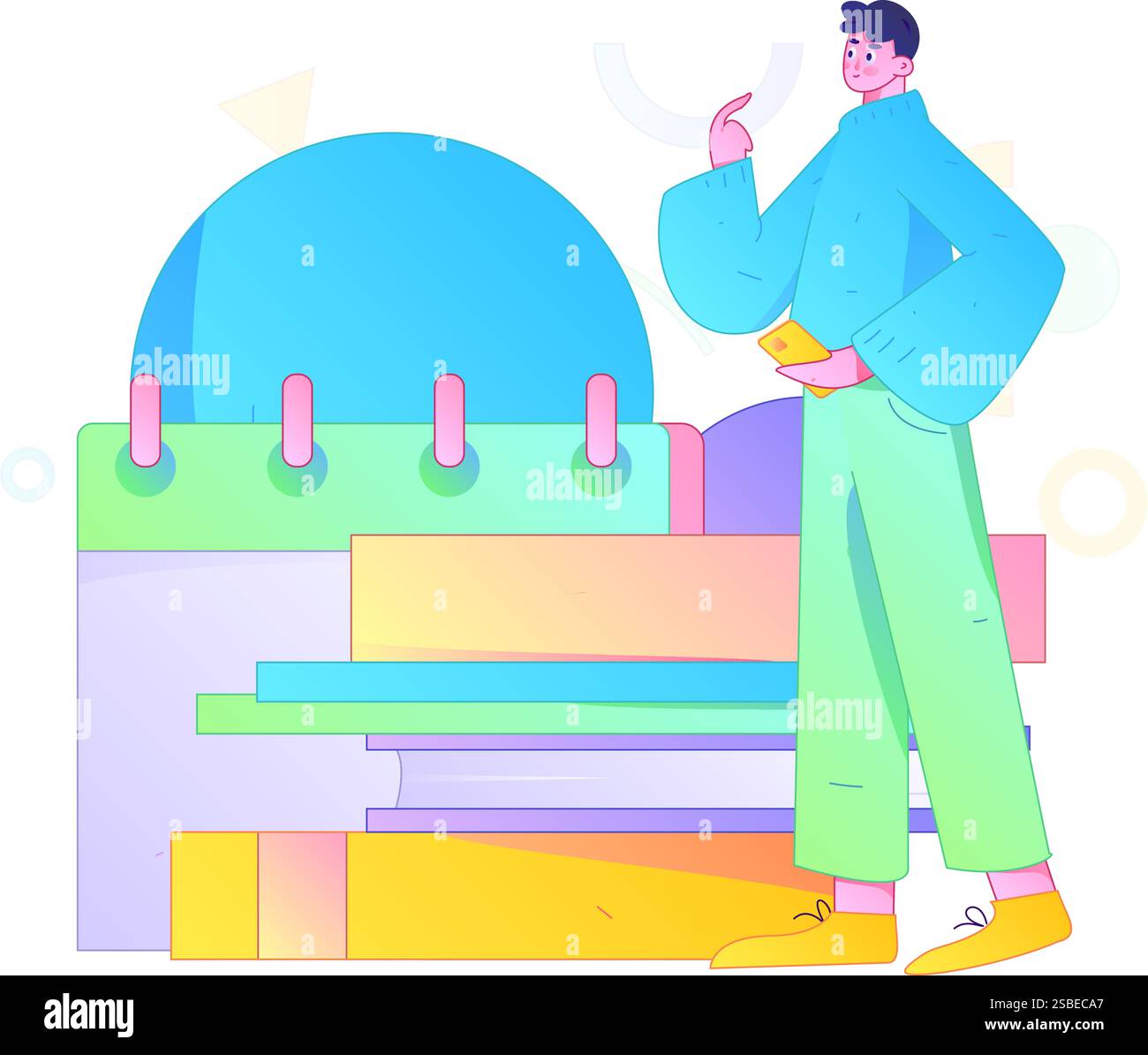Check-in character flat vector concept operation hand-drawn ...