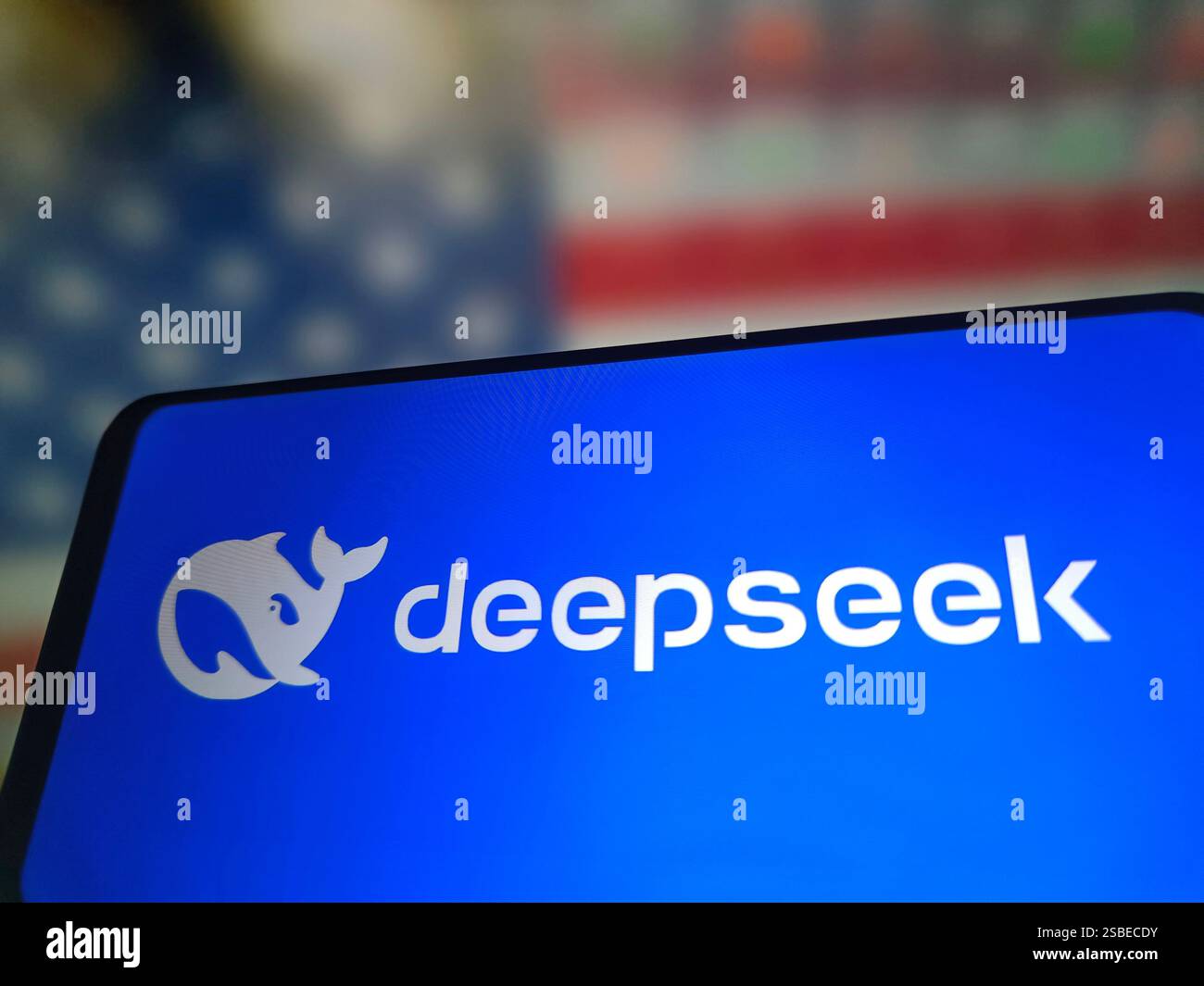 SUQIAN, CHINA - FEBRUARY 3, 2025 - This illustration shows the DeepSeek ...