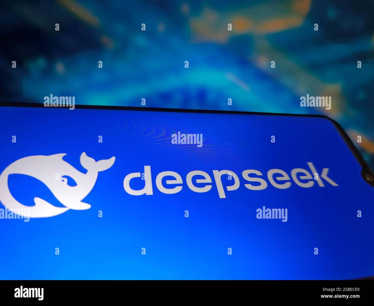 SUQIAN, CHINA - FEBRUARY 3, 2025 - This illustration shows the DeepSeek ...