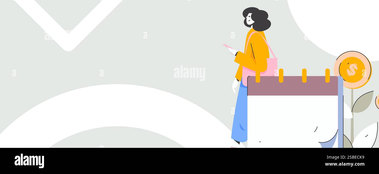 Check-in character flat vector concept operation hand-drawn ...