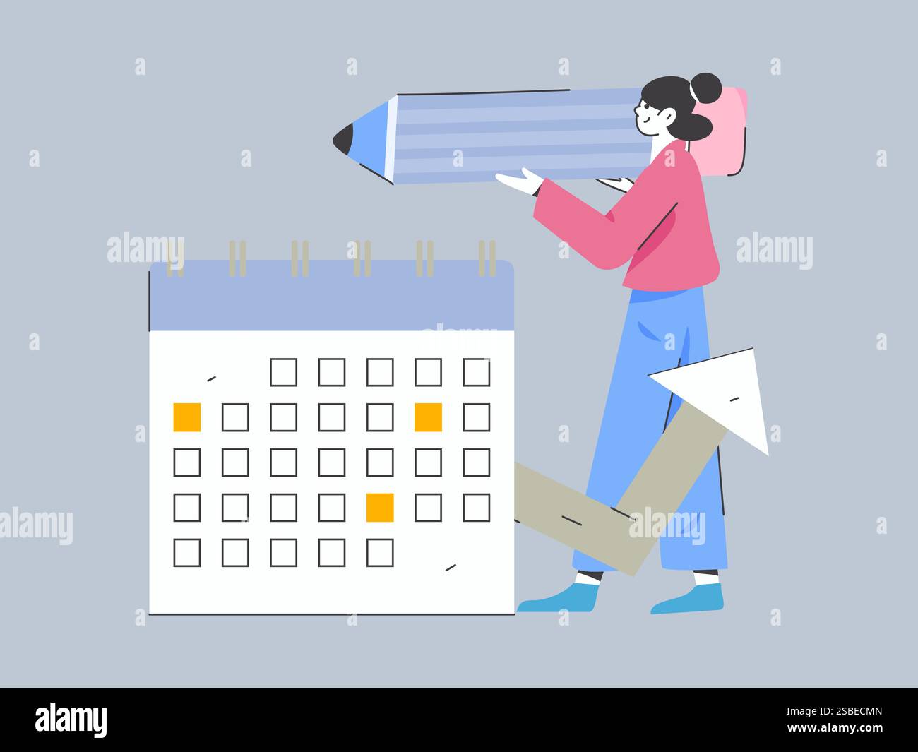Check-in character flat vector concept operation hand-drawn ...