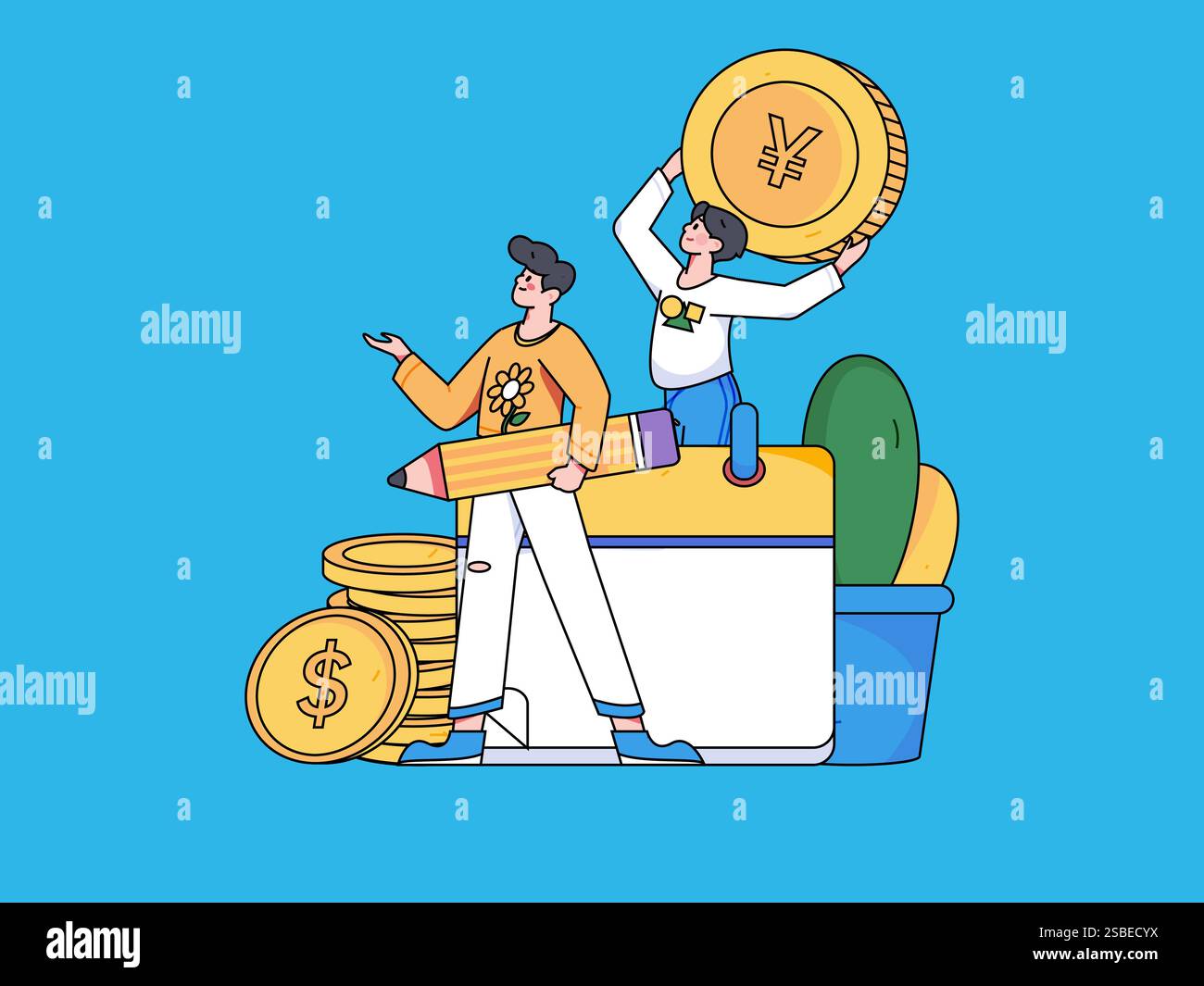 Check-in character flat vector concept operation hand-drawn ...