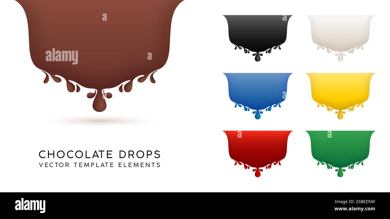 illustration a 3d realistic liquid drops elements concepts isolated ...