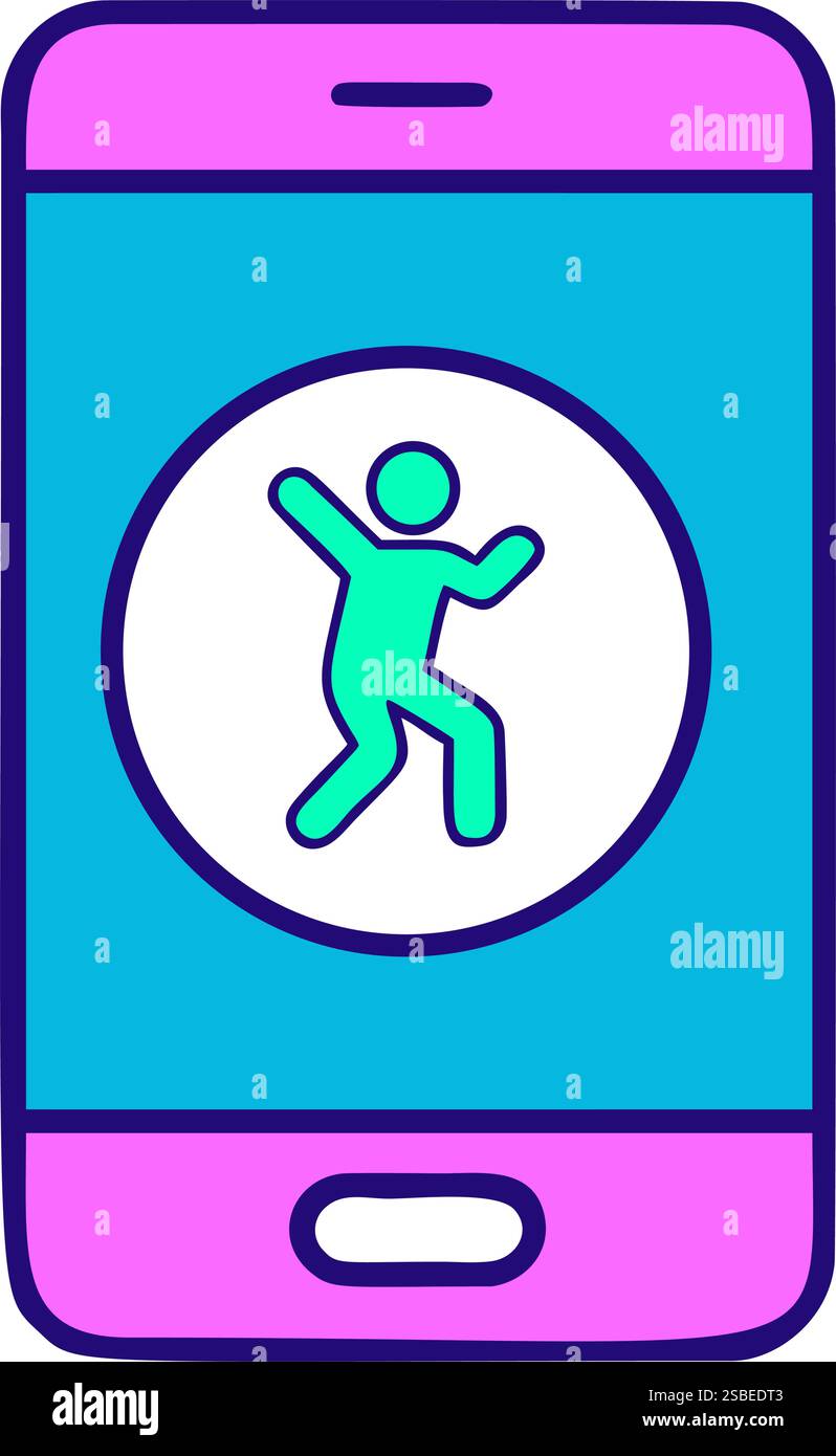 Fitness Tracking Mobile App Icon Stock Vector Image & Art - Alamy