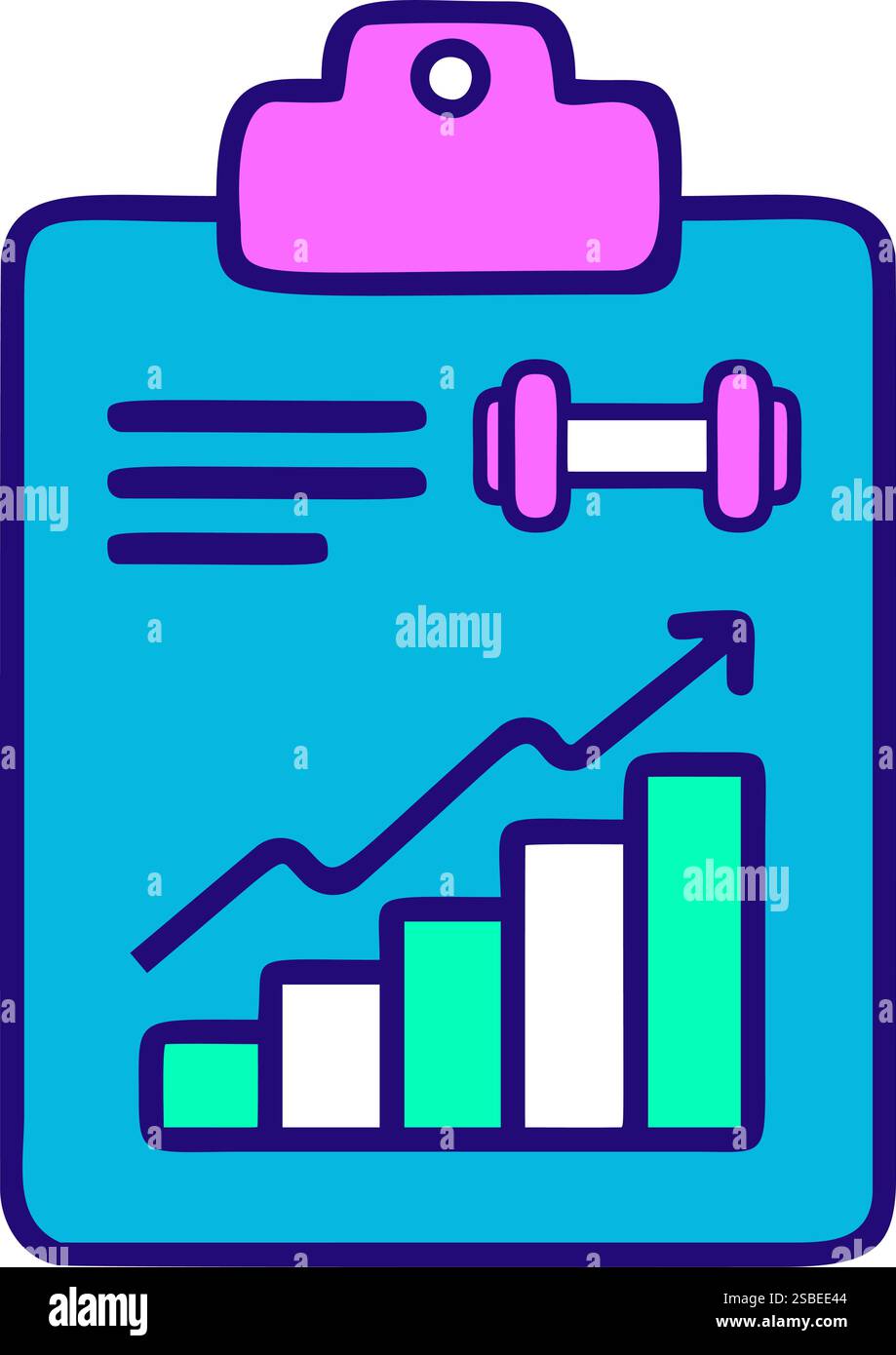 Fitness Progress Chart Icon Stock Vector Image & Art - Alamy