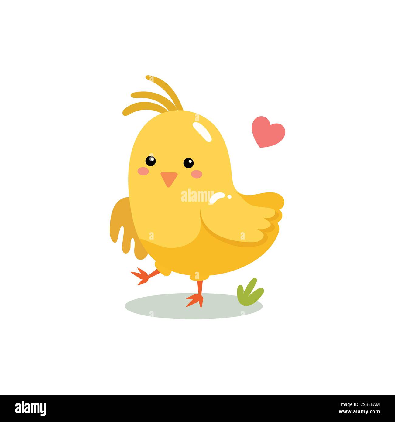 Baby chicken walking Stock Vector Images - Alamy