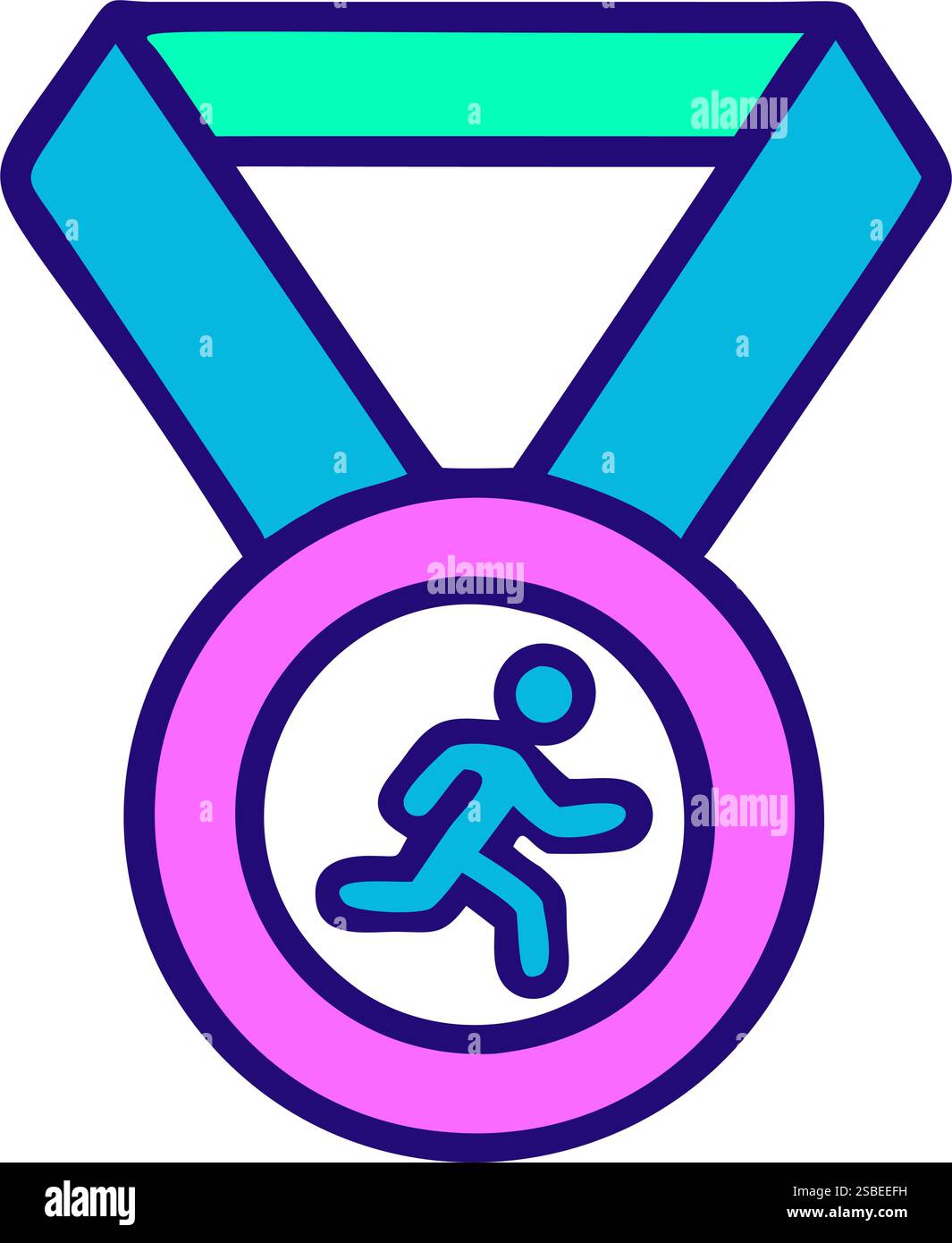 Running Medal Award Icon Stock Vector Image & Art - Alamy