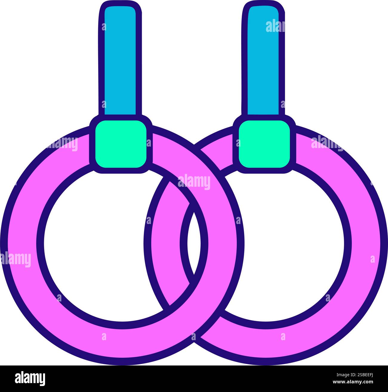 Gymnastic Rings Strength Training Icon Stock Vector Image & Art - Alamy