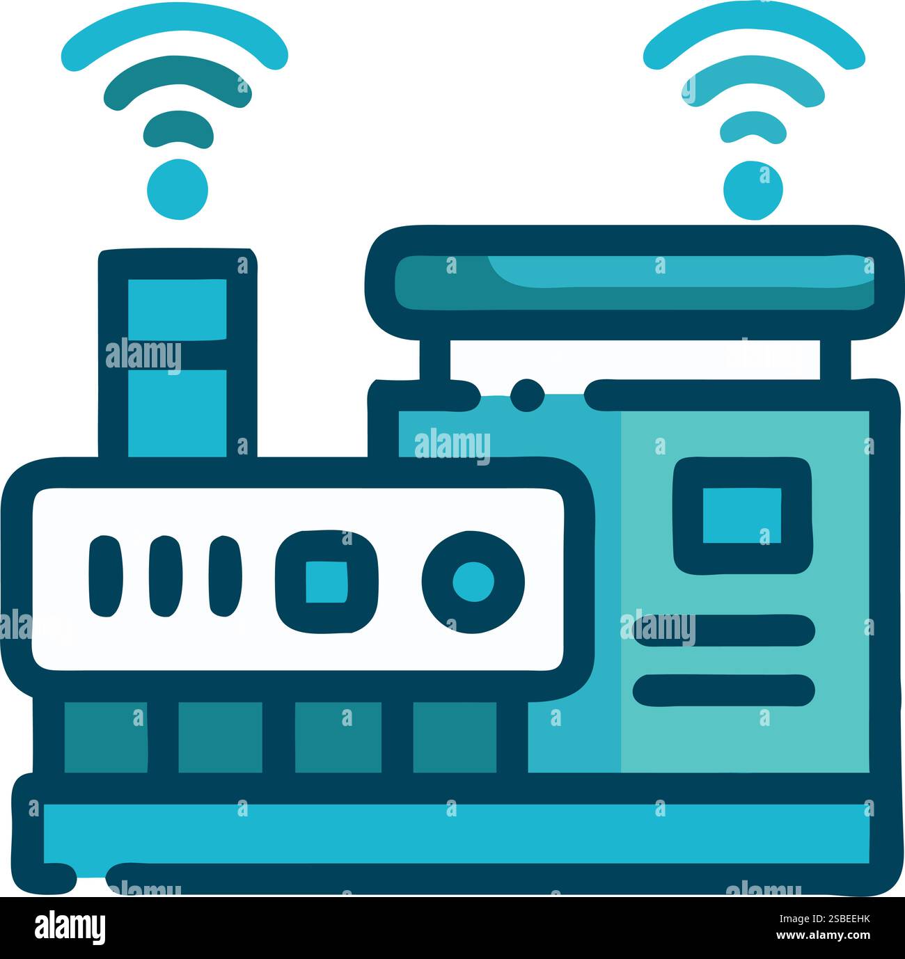 Industrial Factory Automation Concept Stock Vector Image & Art - Alamy
