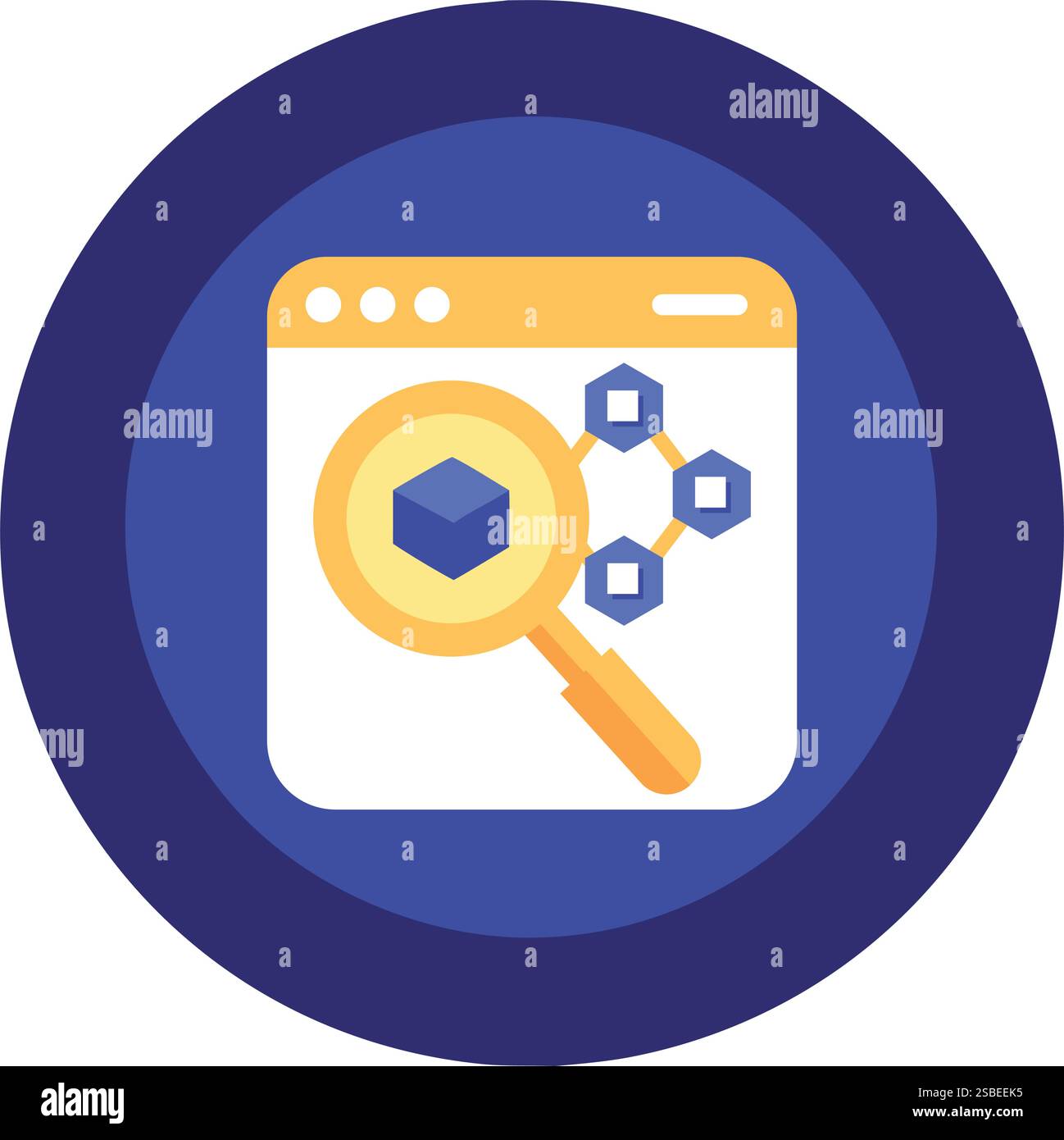 Blockchain Data Search and Analysis Icon Stock Vector Image & Art - Alamy