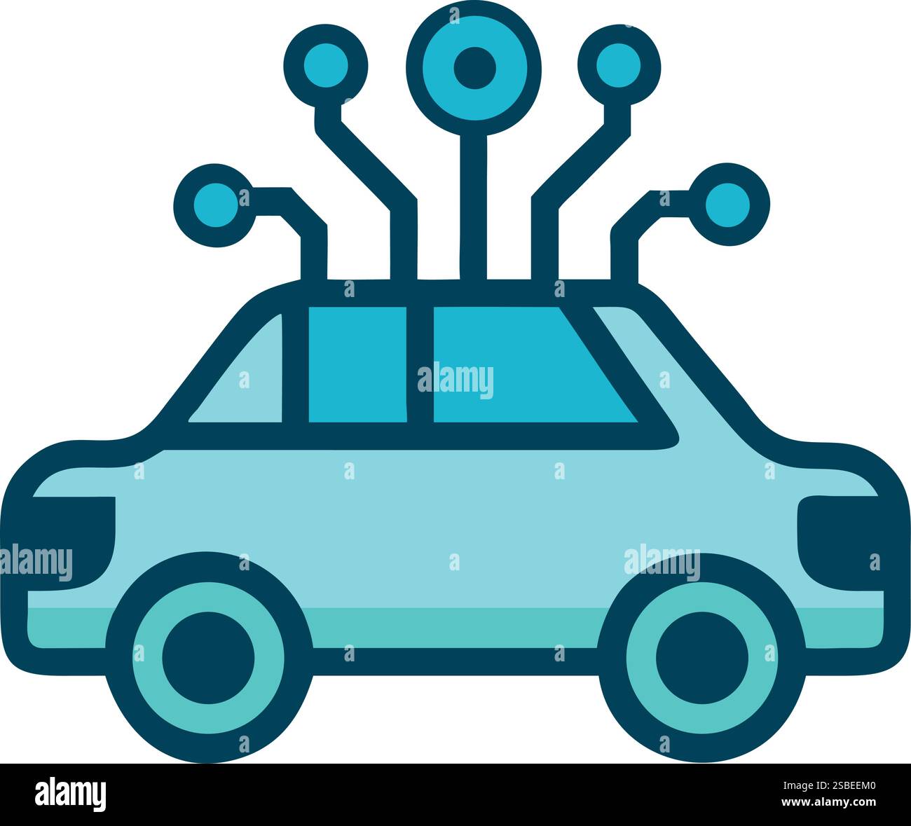 Autonomous driving car digital Cut Out Stock Images & Pictures - Alamy