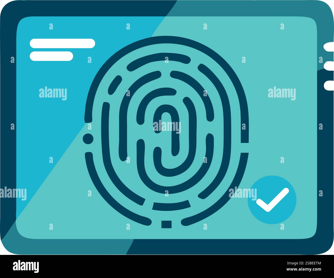 Biometric Fingerprint Authentication Screen Stock Vector Image & Art ...