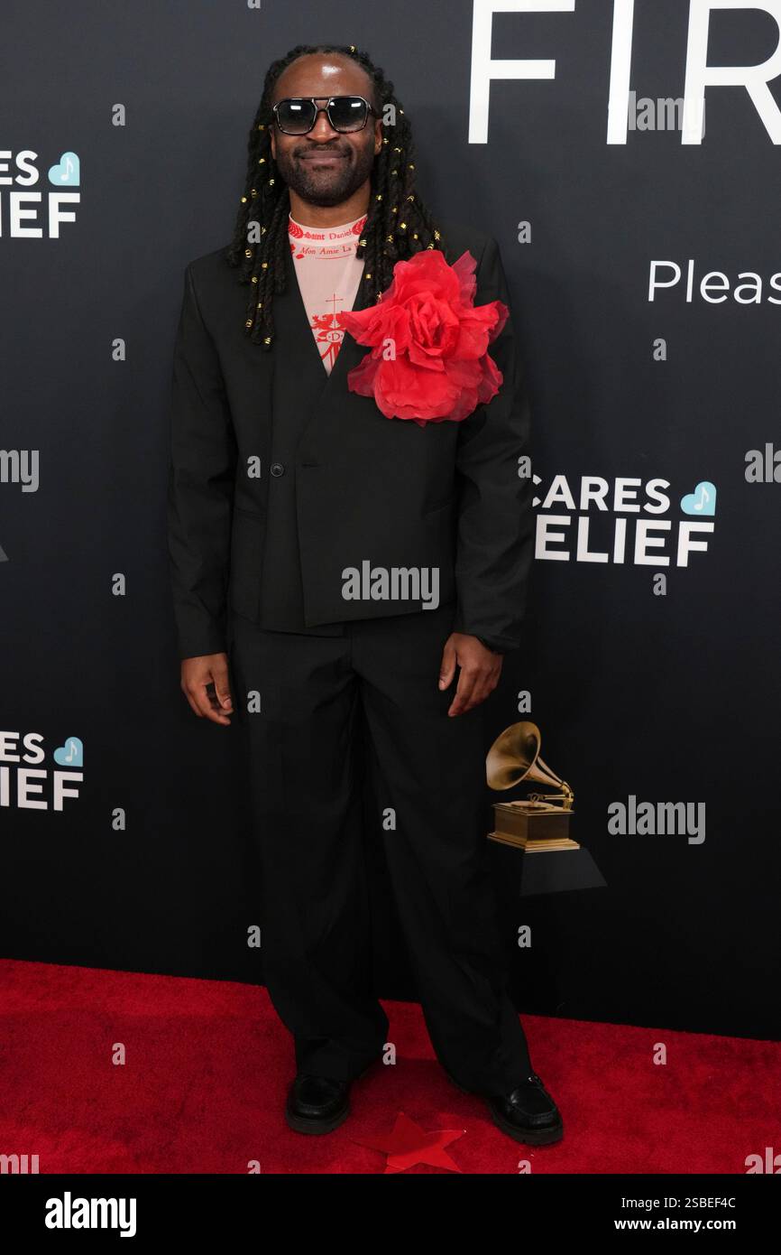 Alexander Lloyd Blake arrives at the 67th annual Grammy Awards on Sunday, Feb. 2, 2025, in Los ...