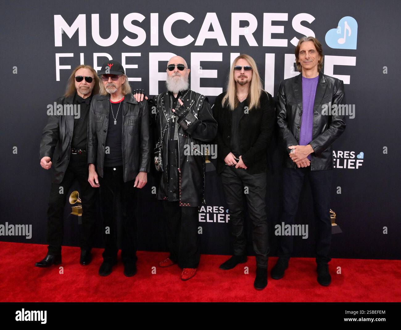 Los Angeles, Ca. 02nd Feb, 2025. (L-R) Ian Hill, Glenn Tipton, Richie ...