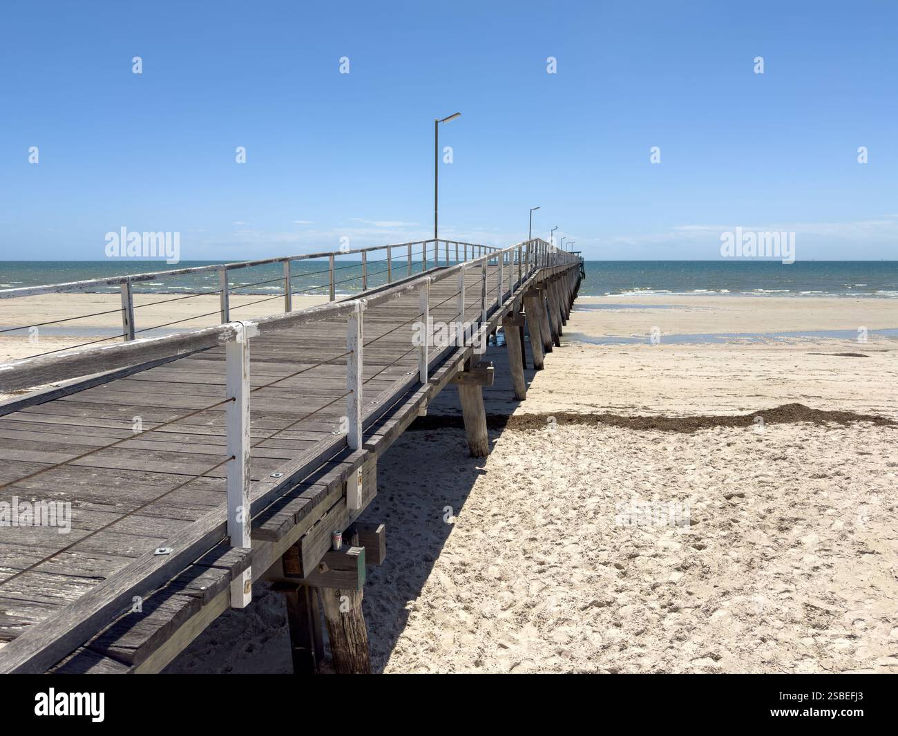 Historic Largs Jetty on Largs Beach in Adelaide, South Australia Stock ...