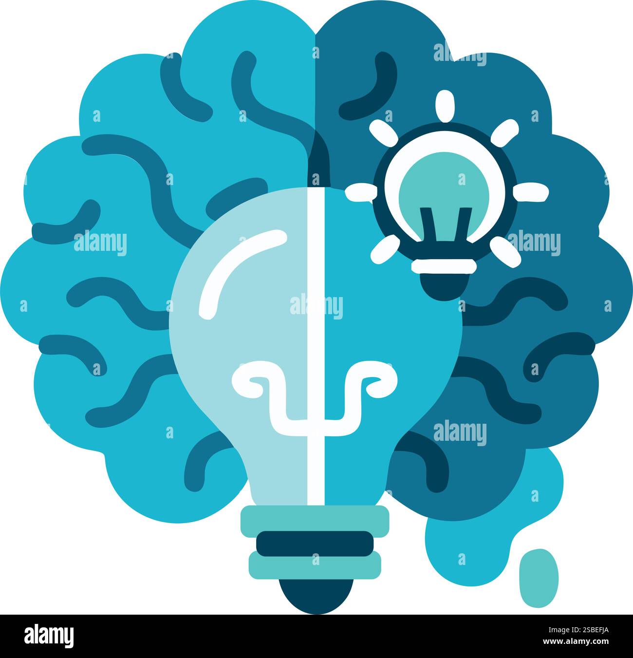 Artificial intelligence brain lightbulb Cut Out Stock Images & Pictures ...