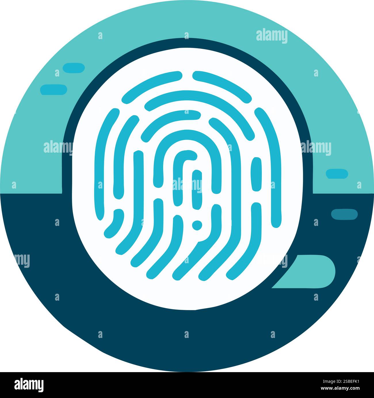 Fingerprint Biometric Scan Identification Stock Vector Image And Art Alamy