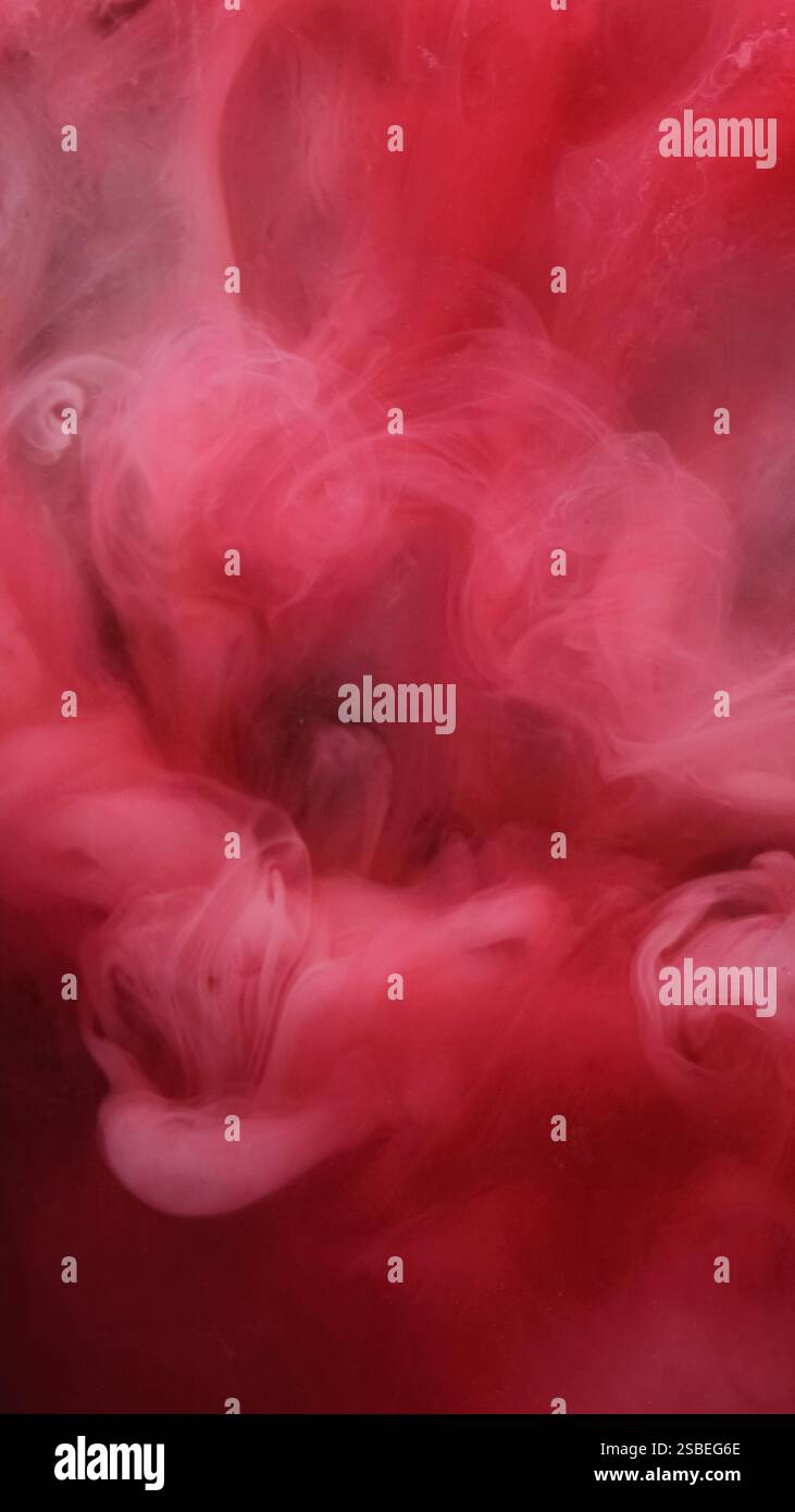 Mystical paint. Red haze. Foggy colored blur puff spray mist surface ...