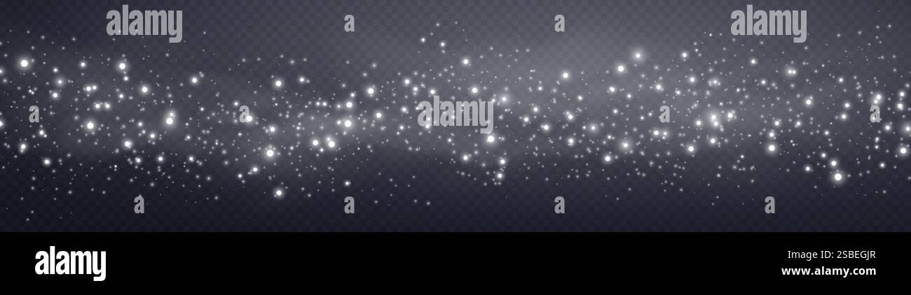 White glittering dots, particles, stars magic sparks. Glow flare light ...