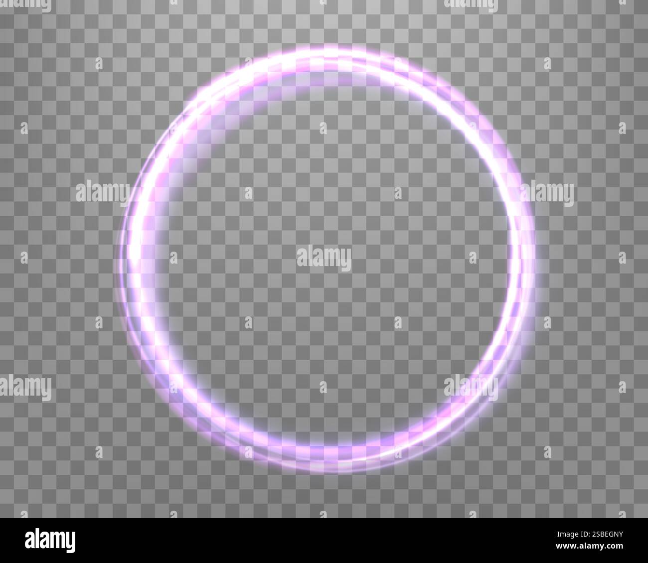 Glowing purple magic ring. Neon realistic energy flare halo ring ...