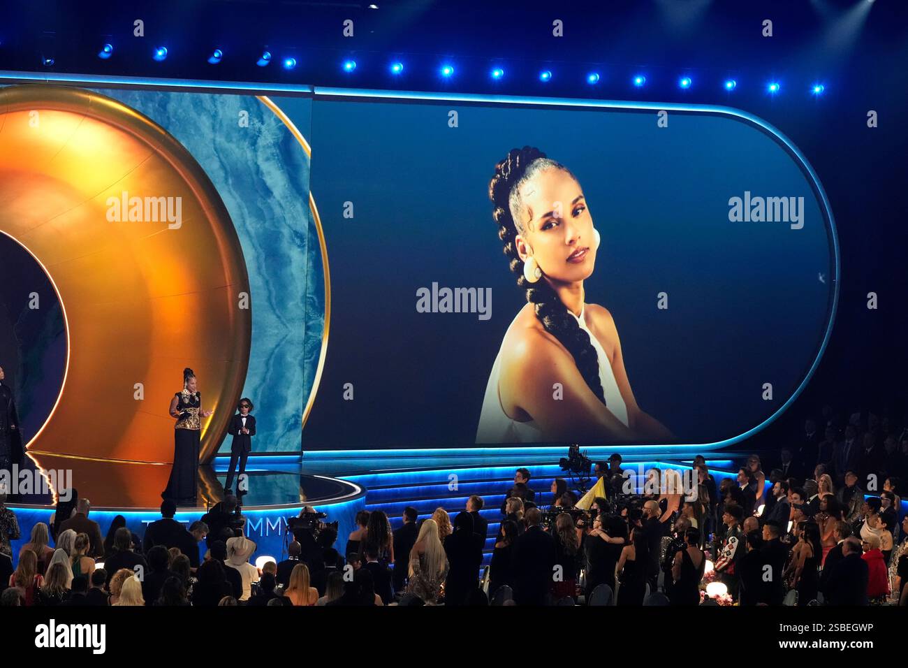 Alicia Keys accepts the Dr. Dre Global Impact Award during the 67th ...