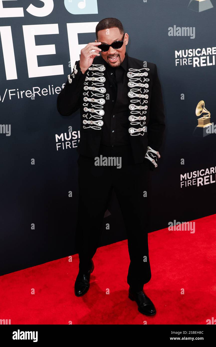 Los Angeles, USA. 02nd Feb, 2025. Will Smith walking on the red carpet ...