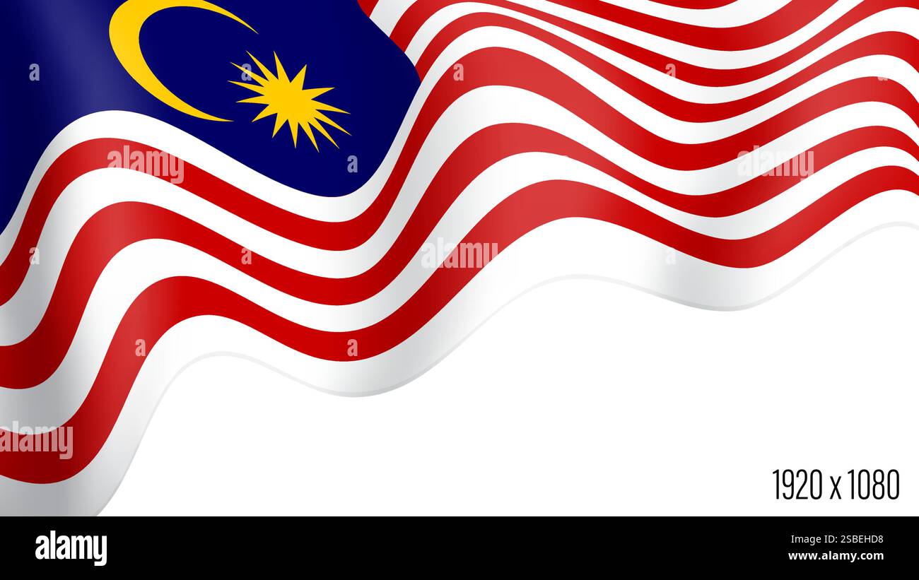 Malaysia country flag realistic independence day background. Malaysian ...