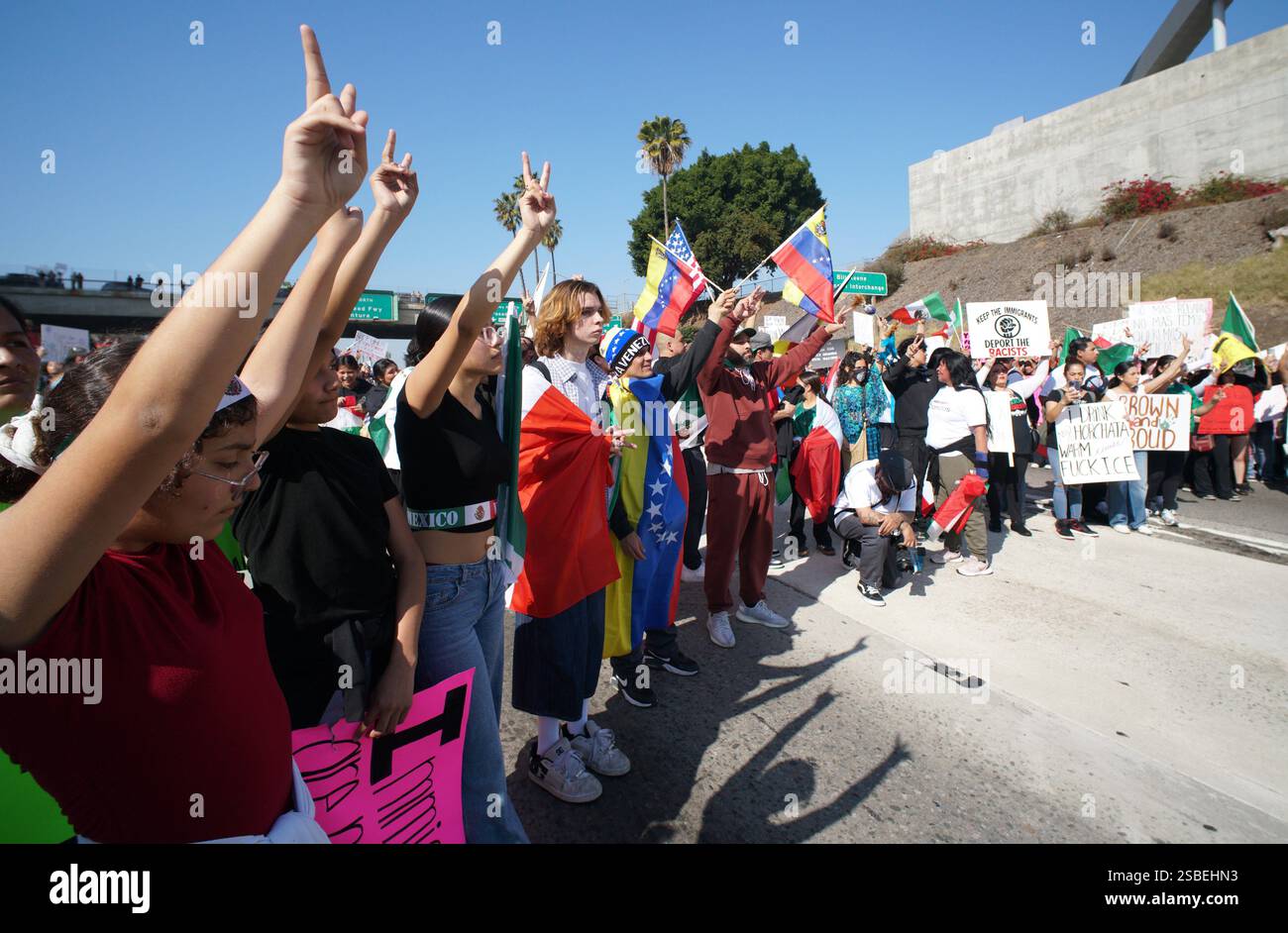 February 2, 2025, thousands of protesters in Los Angeles took to the ...