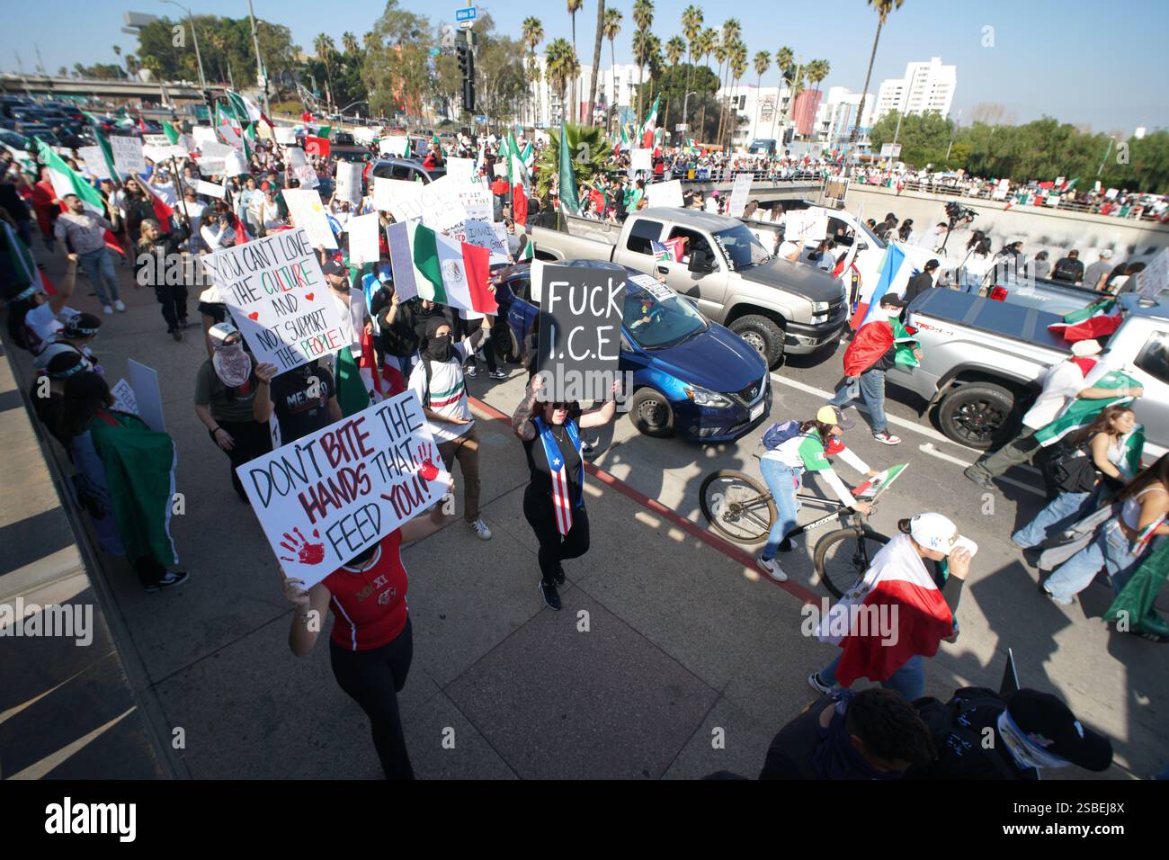 February 2, 2025, thousands of protesters in Los Angeles took to the ...
