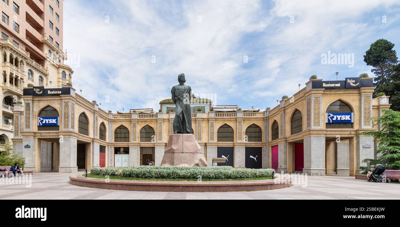Baku, Azerbaijan - May 5, 2024: The Nasimi Monument prominently ...