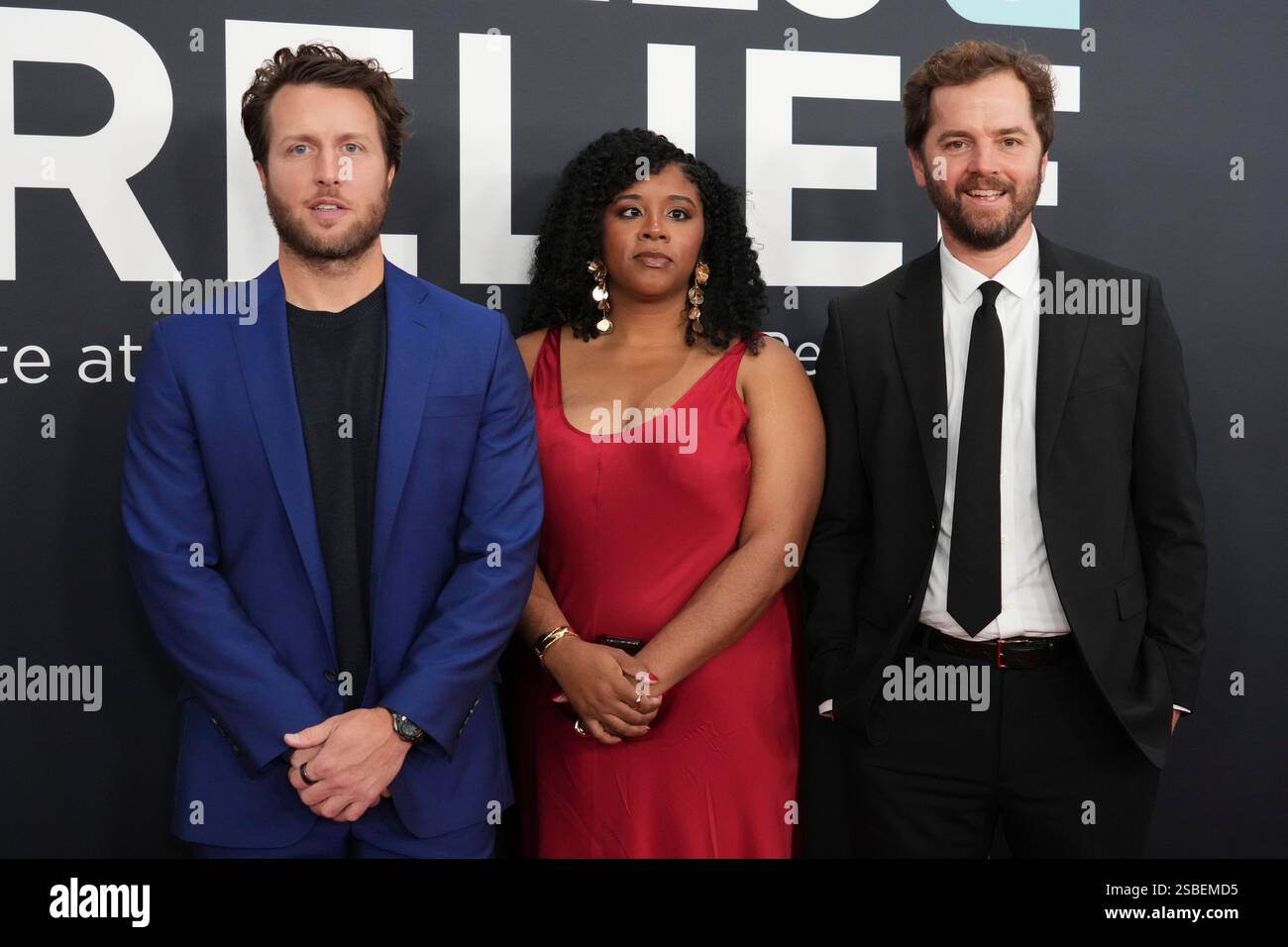 Matthew Heineman, from left, Lauren Domino and Joedan Okun arrive at ...