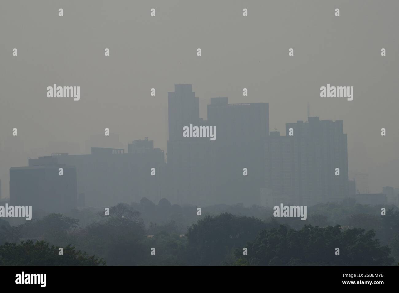 A thick layer of smog covers central Bangkok, Thailand, Monday, Feb. 3 ...