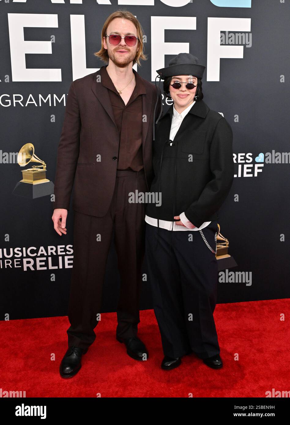 Los Angeles, USA. 02nd Feb, 2025. Finneas O'Connell and Billie Eilish arriving to the 67th ...
