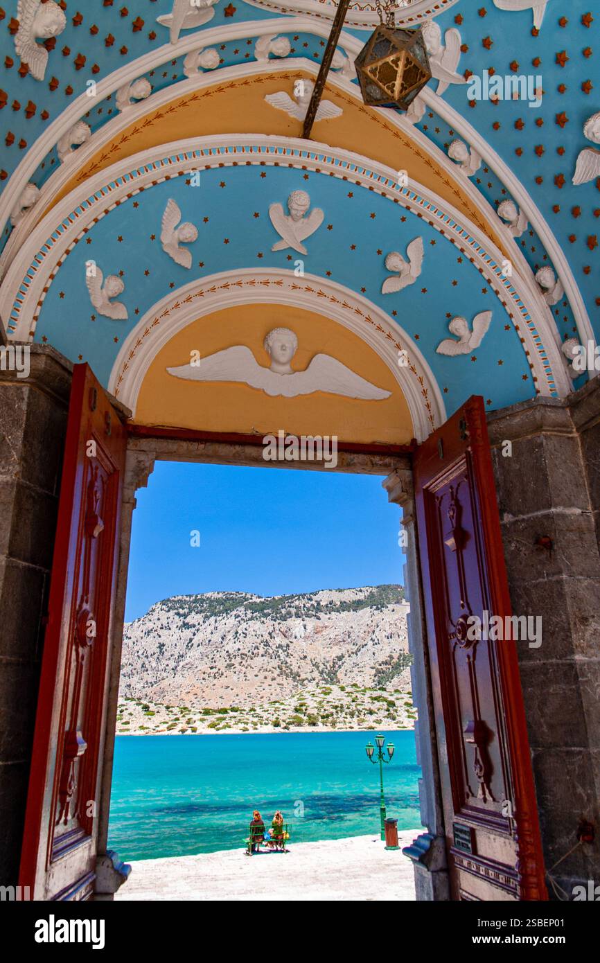 Holy Monastery of the Taxiarch Michael Panormitis, Symi island in ...