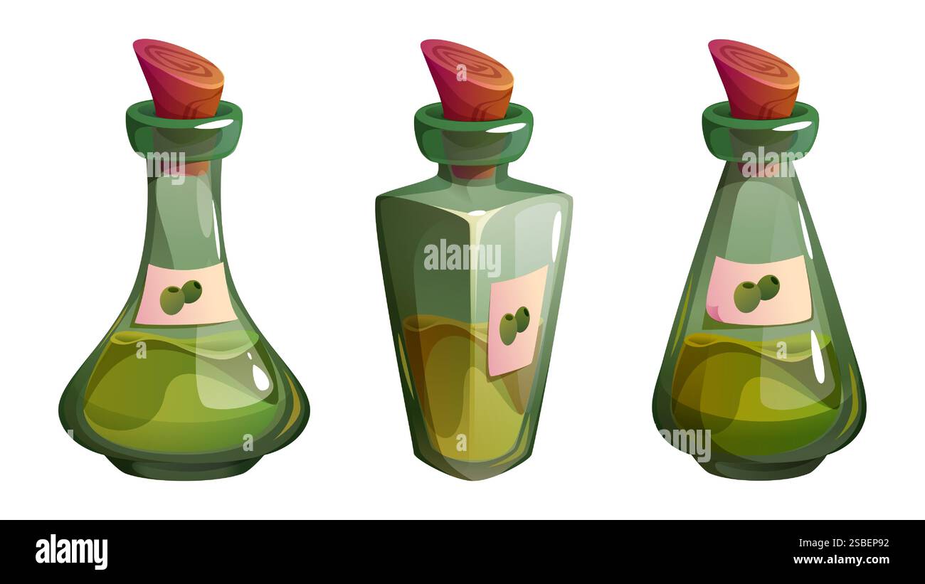 Glass bottle filled pure Stock Vector Images - Alamy