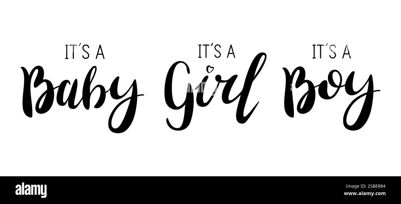 Gender party hand lettering for Festive Celebrations and Joy. Baby ...