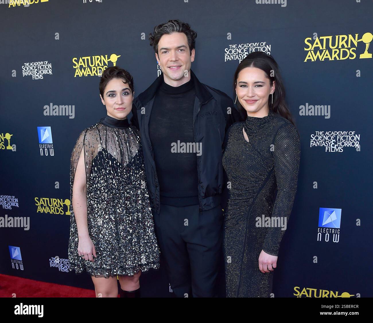 Melissa Navia, Ethan Peck and Christina Chong arriving at the 52nd ...